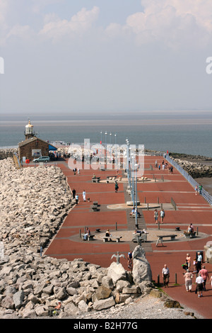 View along Stone Jetty, Morecambe Stock Photo - Alamy