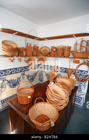 Azores islands handicraft. Objects made from giant reed (arundo donax ...