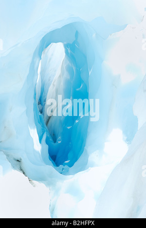 ice arche crevasse ice crevice frosted frozen franz josef glacier ...
