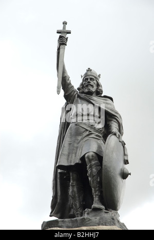 A statue of King Alfred the great, a King of the ancient region of ...