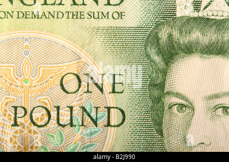 1980s British one pound note which was phased out on 1988 Stock Photo ...