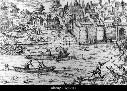 events, French Wars of Religion 1562 - 1598, first war 1562 - 1563, Battle of Dreux, 19.12.1562 ...