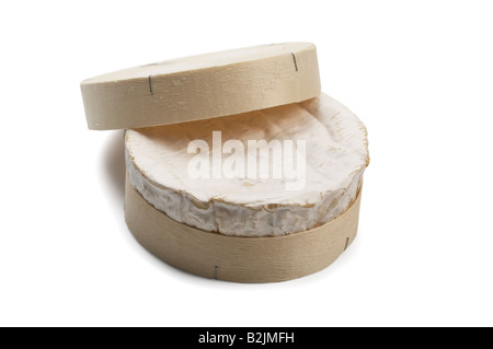 Camembert cheese in a box isolated against white Stock Photo - Alamy