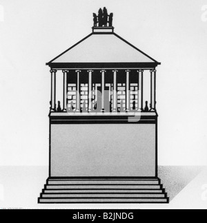 Mausoleum at Halicarnassus, one of the Seven Wonders of the Ancient ...