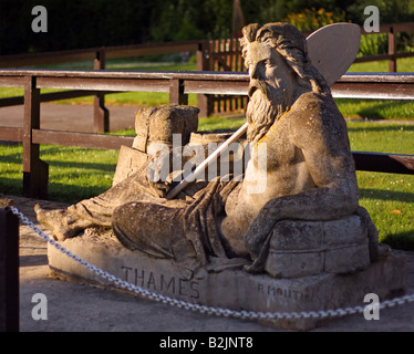 The Statue of Old Father Thames at St John's Lock, Lechlade Stock Photo ...