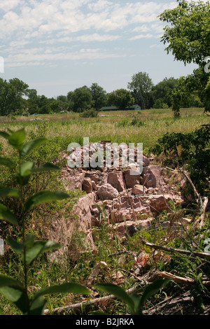 active pipestone quarry, Pipestone National Monument, Minnesota USA ...