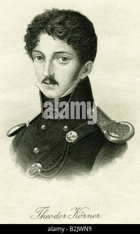 Karl Theodor Koerner / Korner - portrait. German poet by C W Quinne ...