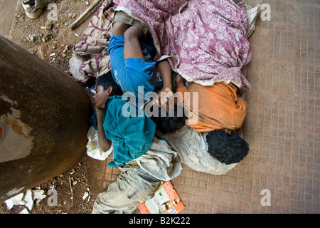 Homeless Boys Sleeping Outside in Alexandria Egypt Stock Photo - Alamy