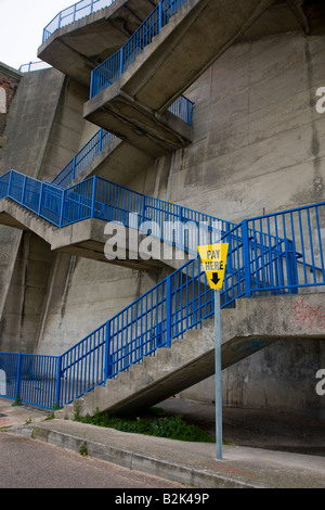 Unusual zigzag concrete steps in Ramsgate Kent Stock Photo - Alamy