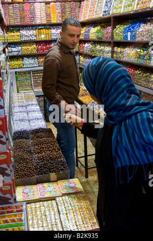 Syria, Damascus, candy store Stock Photo - Alamy