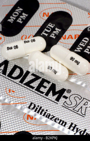 generic pack shot of Diltiazem tablets used to treat high blood ...