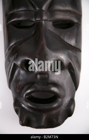 African Mask from Zambia on a white background Stock Photo - Alamy