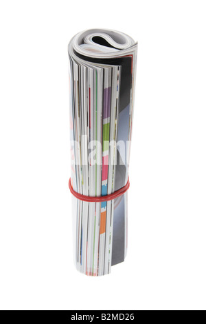 Rolled up magazine Stock Photo - Alamy