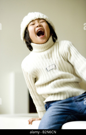 Girl screaming in her room Stock Photo - Alamy