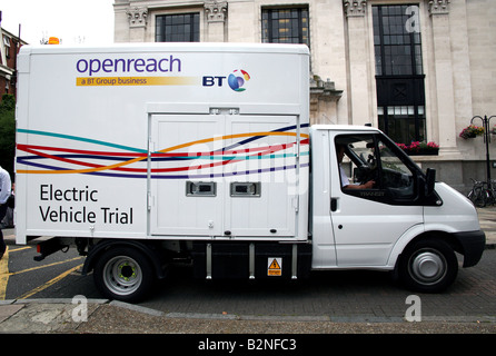 Electric van on trial with BT Openreach company, London Stock Photo - Alamy