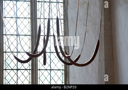 Church bell ropes in a parish church tower in England Stock Photo - Alamy