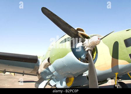 Close-up of an vintage war airplane Stock Photo - Alamy