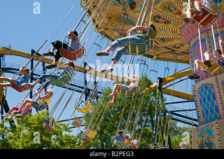 Whirligig ride at Six Flags Great America Stock Photo - Alamy