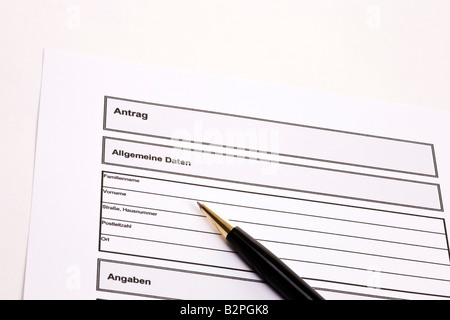 Applications form on white background Stock Photo - Alamy