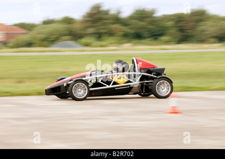 Ariel Atom lightweight sports car or track car driving fast on the UK ...