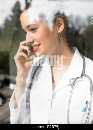 Young female woman doctor in hospital clinic lab Stock Photo - Alamy