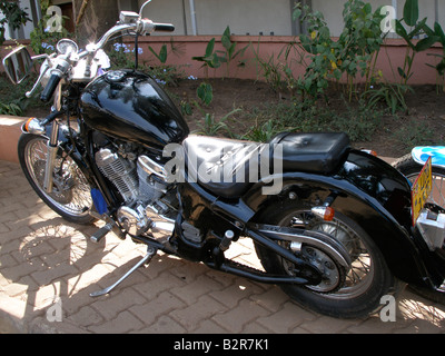 Decorated motorcycle for use in a wedding entourage, Kampala, Uganda ...