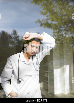 Young female woman doctor in hospital clinic lab Stock Photo - Alamy
