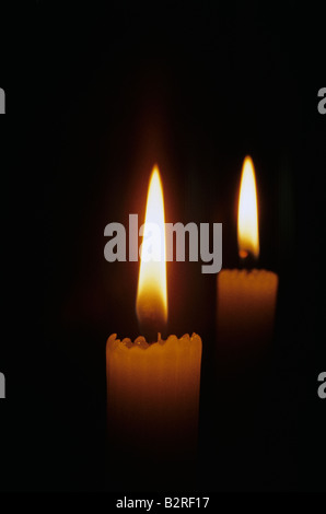 Candles are lit in a quiet room with soft lighting Stock Photo - Alamy