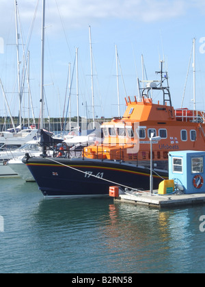 lifeboat in holyhead harbour north wales Stock Photo - Alamy
