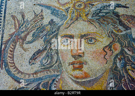 Thetys Mosaic at Museum in Shahba Syria Stock Photo - Alamy