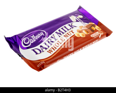 Cadburys Whole Nut Chocolate Bar Stock Photo - Alamy