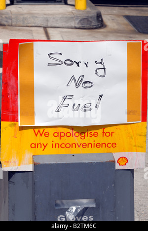 Sorry No Fuel Stock Photo - Alamy