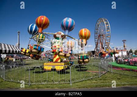 A view of the midway and carnival at the Deschutes County Fair in ...