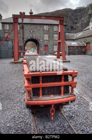 Narrow Gauge Welsh slate mine train truck Stock Photo - Alamy