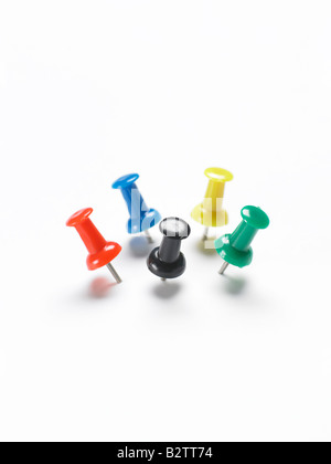 assorted coloured map pins Stock Photo - Alamy