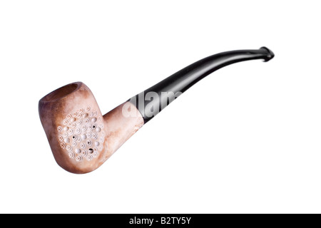 handmade turkish pipe isolated on white background Stock Photo - Alamy