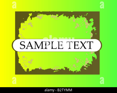 sample text with grungy frame Stock Photo - Alamy