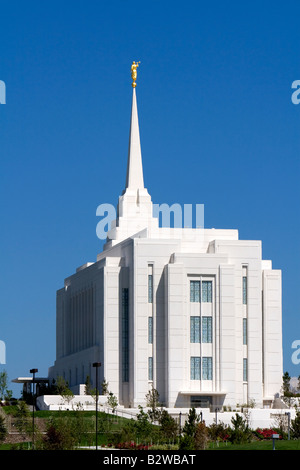 The Mormon Temple at Rexburg Idaho Stock Photo - Alamy