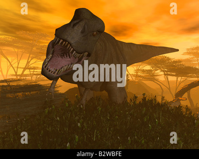 T-Rex at Sunrise Stock Photo - Alamy