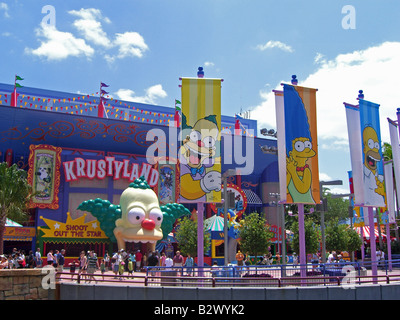 the simpsons ride krustyland in universal studios orlando florida Stock ...