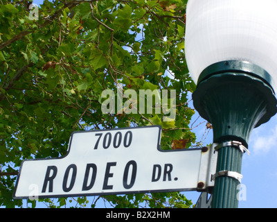 Rodeo Drive, street sign post, Beverly Hills, Los Angeles, California ...