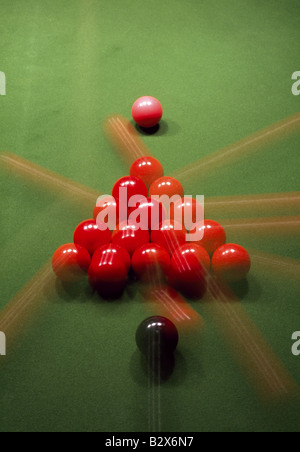 Red snooker balls after the break Stock Photo - Alamy