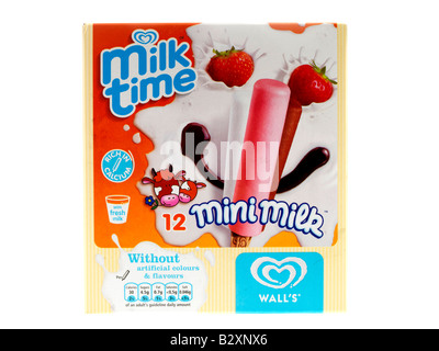 Mini Milk Ice Lollies Stock Photo - Alamy