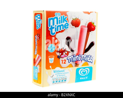 Mini Milk Ice Lollies Stock Photo - Alamy