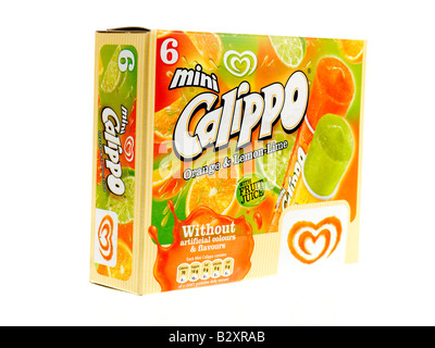 Mini Calippo Orange and Lime Ice Lollies Stock Photo - Alamy