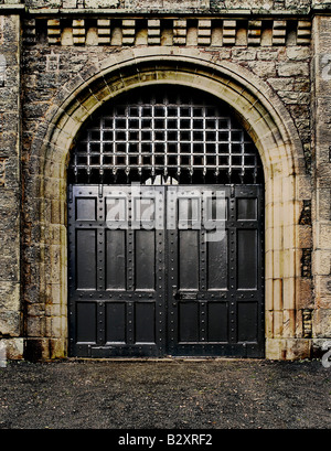 Portcullis and prison gates in an old jail in Jedburgh, Scotland Stock ...