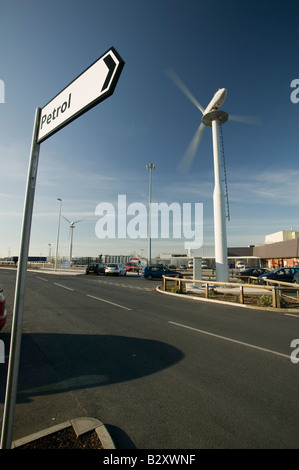 Tesco supermarket green initiative featuring a Gazelle wind turbine ...