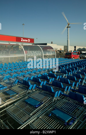 Tesco supermarket green initiative featuring a Gazelle wind turbine ...