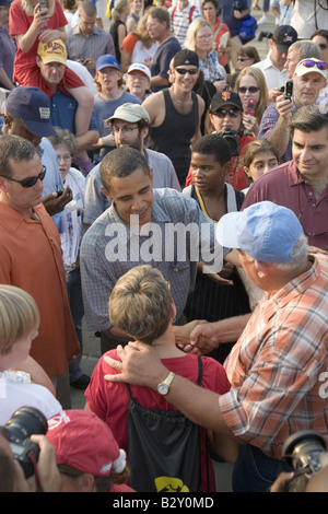 U.S. Senator Barak Obama campaigning for President at Iowa State Fair ...