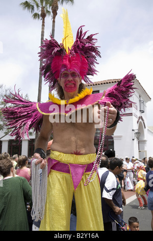 a dancer at the annual Summer Solstice Parade in Santa Barbara ...
